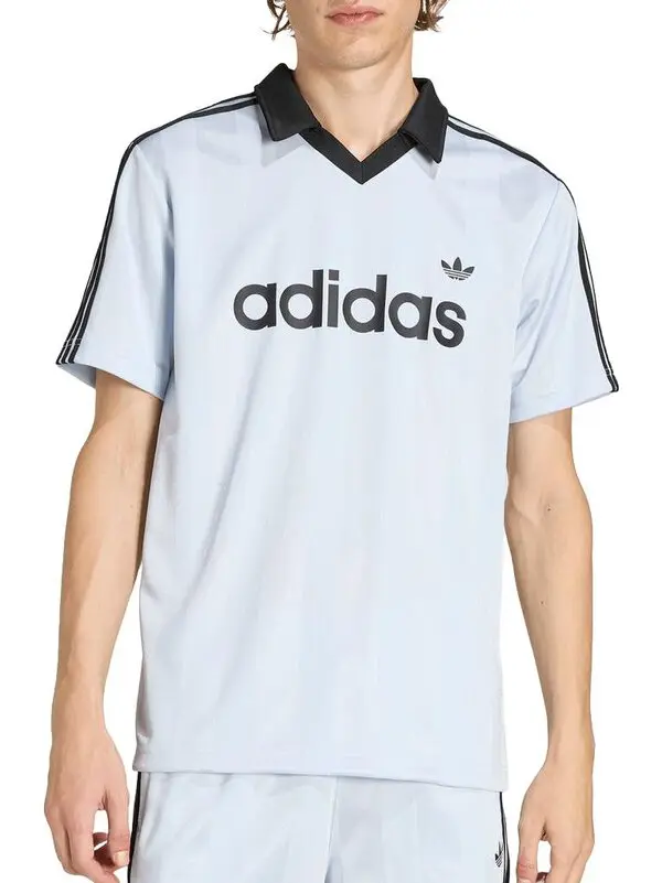 Adidas Logo Jacquard Jersey - Crystal Sky