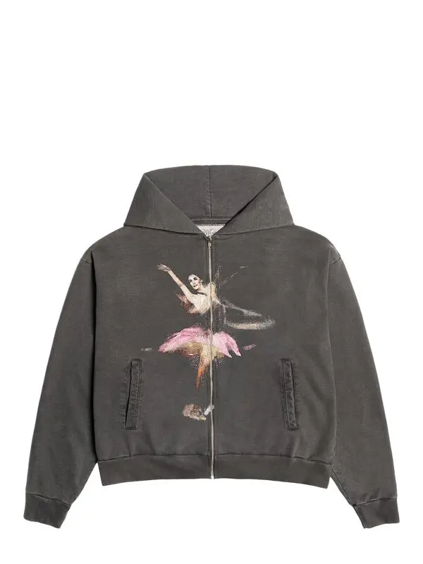 BASKETCASE Ballet Vintage Zip Up Jacket - Black