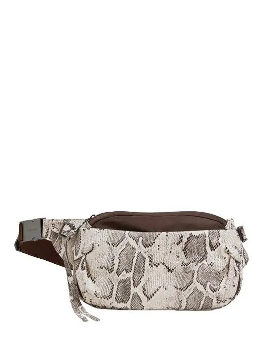 AIMEE Seeker Leather Sling Bag - Clay Snake/fudge