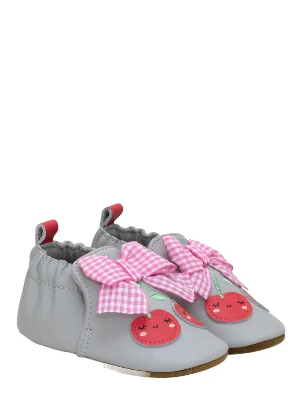 Robeez® Leather Crib Shoe - Grey
