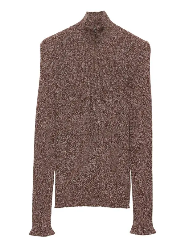 Prada Cotton Turtleneck Sweater - Brown