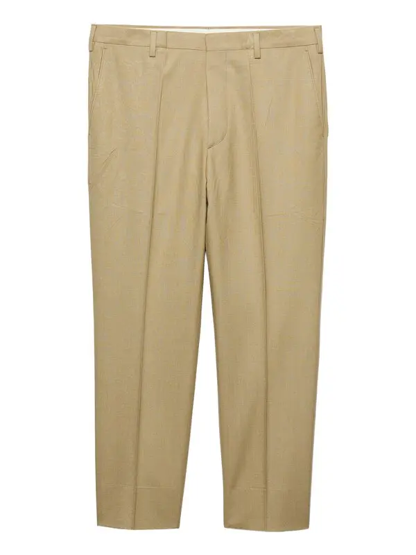 Prada Slim-fit Silk Trousers - Neutral