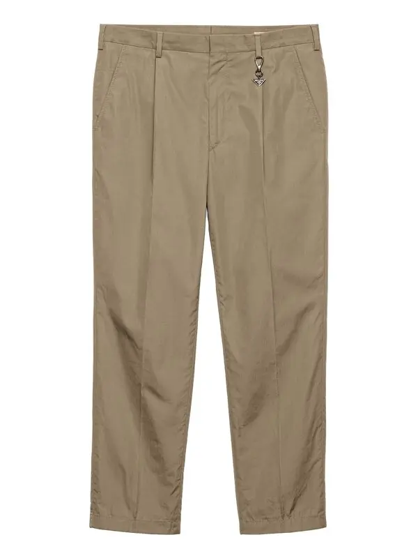 Prada Cotton Pants With Key Ring - Grey
