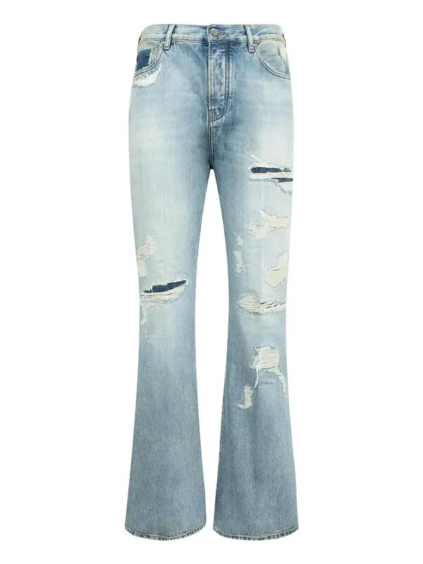 Amiri Distressed Boot Cut Jean 'classic Vintage Indigo - Blue