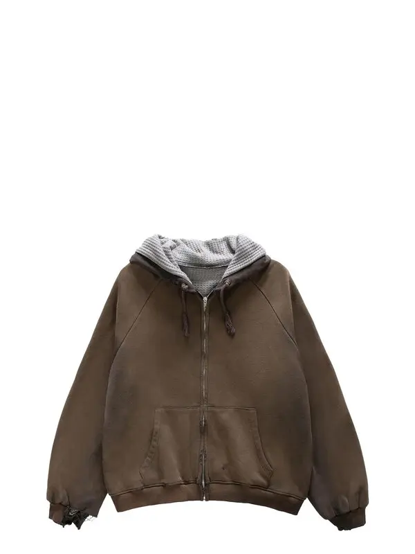 BASKETCASE Hench Thermal Lined Hoodie - Brown