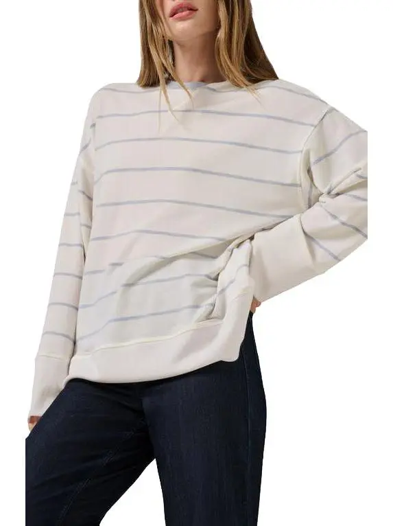 Travis Mathew Cloud Oversized Terry Sweatshirt - White Multi