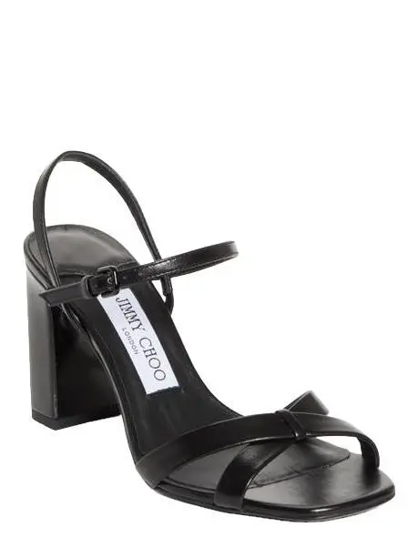 JIMMY CHOO Elsy Block Heel Sandal - Black