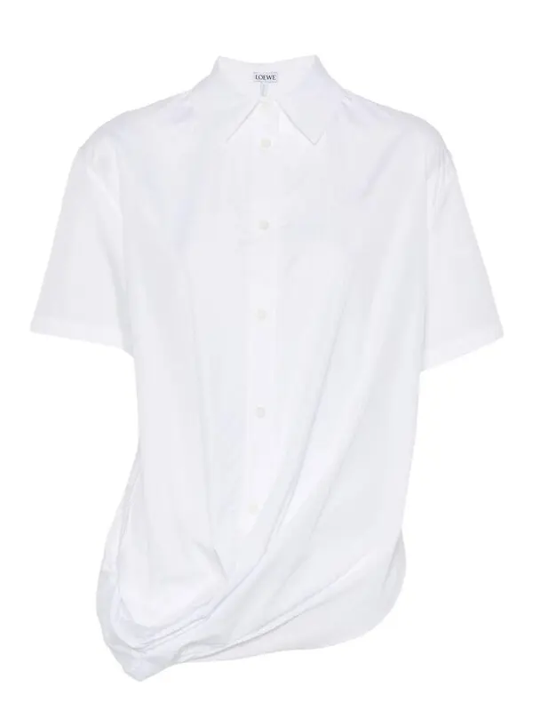 Loewe Cotton Draped Shirt - White
