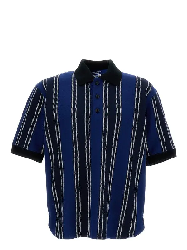Junya Watanabe Knitted Polo Shirt - Blue