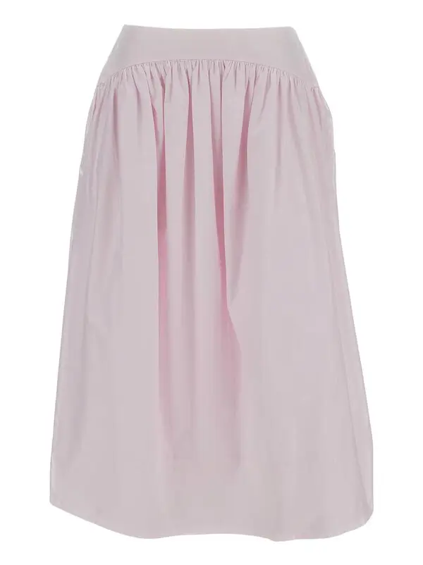 Simone Rocha Peplum Cotton Skirt - Rose