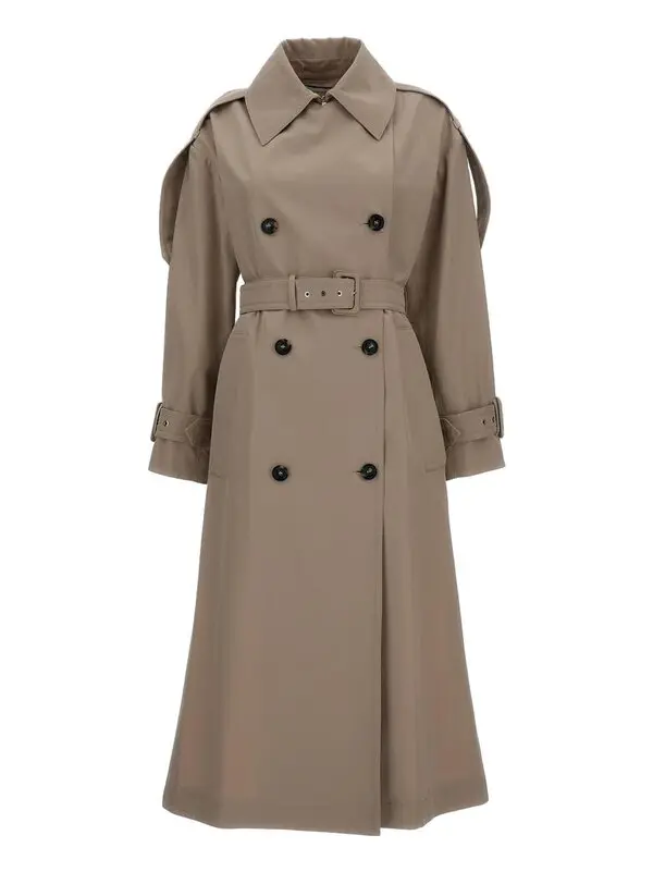 Sportmax Long Raincoat - Beige