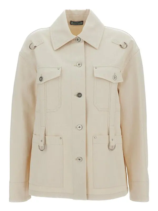 DURAZZI MILANO Denim Overshirt - Beige