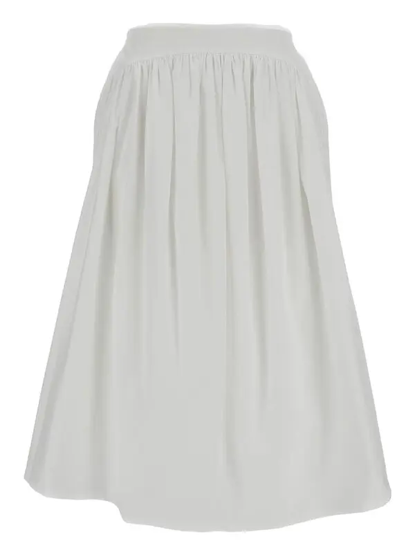 Simone Rocha Peplum Cotton Skirt - White