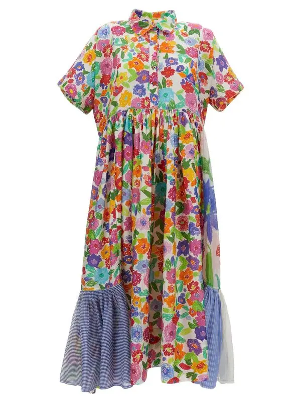 Pero Floral Print Silk Blend Dress - Multicolor