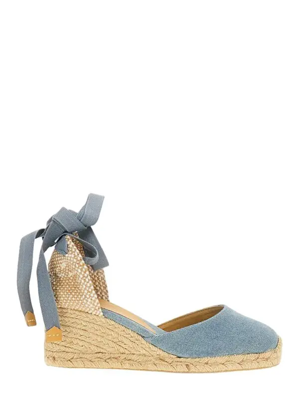 CastaÑer Charming 80mm Wedge Espadrilles - Sky Blue
