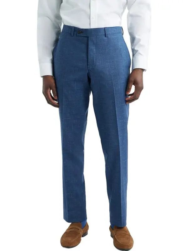 JACK VICTOR Patrick Tropical Wool Trousers - Blue