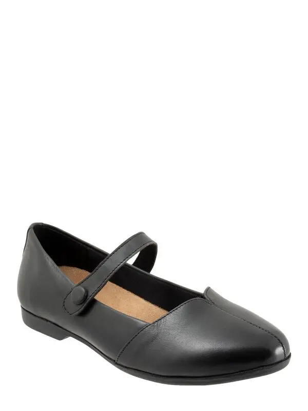 Trotters Irene Mary Jane Flat - Black