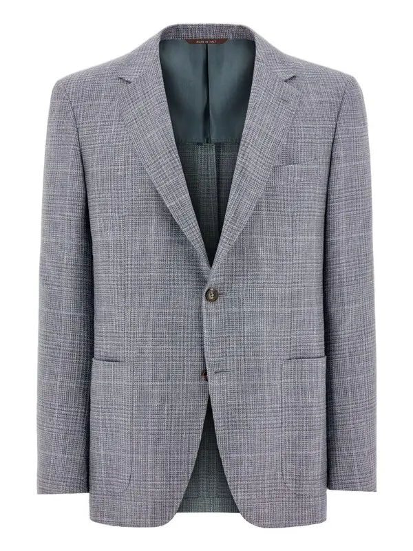 Canali Brianza Cashmere, Linen, And Silk Jacket - Green