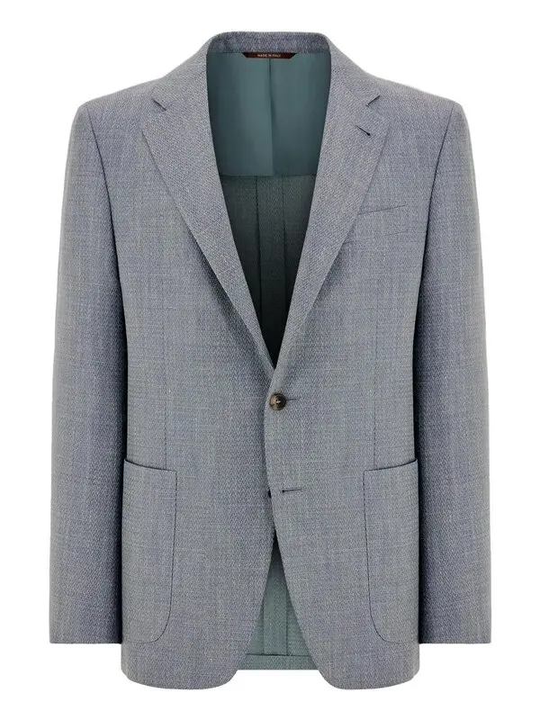 Canali Brianza Wool, Silk, And Linen-blend Jacket - Green