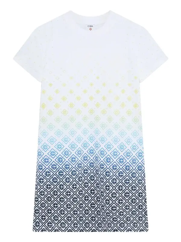 Casablanca Gradient Monogram T-shirt Dress - White
