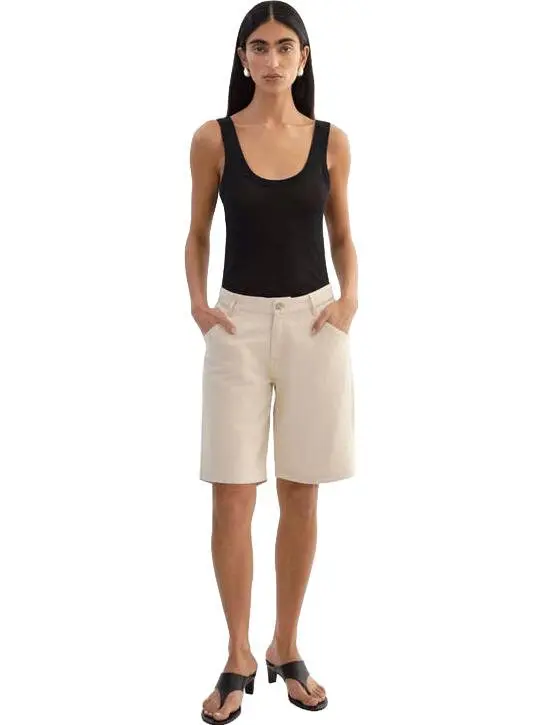 LAMARQUE Barry Linen Twill Bermuda Shorts - Natural