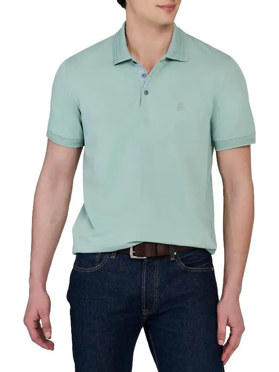 CON.STRUCT Slim Fit Short Sleeve Solid Polo - Light Green