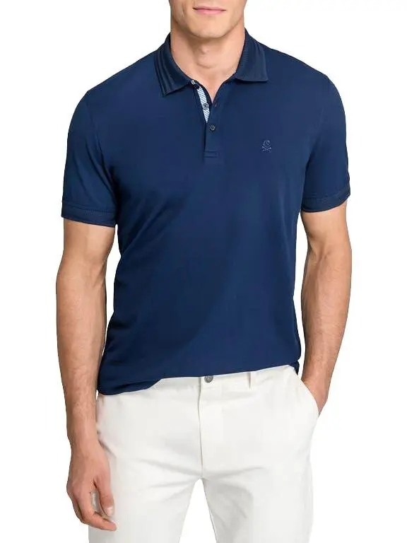 CON.STRUCT Slim Fit Short Sleeve Solid Polo - Navy