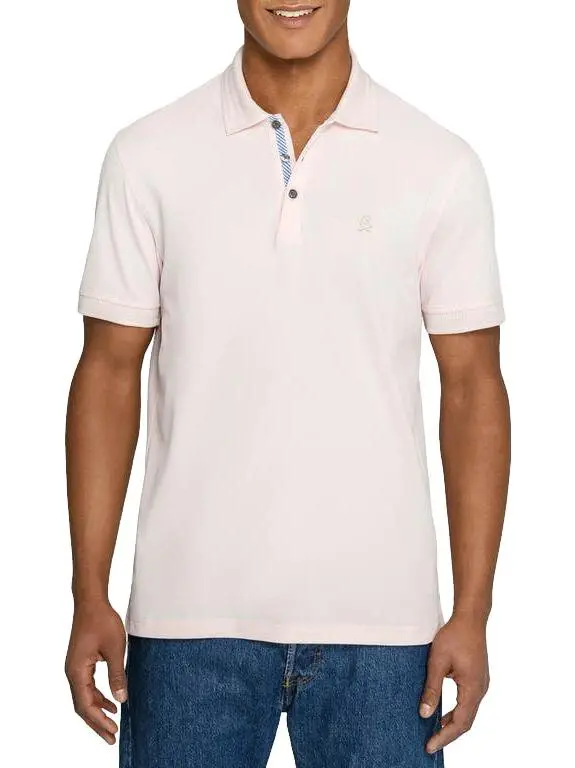 CON.STRUCT Slim Fit Short Sleeve Solid Polo - Pink