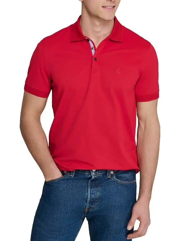CON.STRUCT Slim Fit Short Sleeve Solid Polo - Red