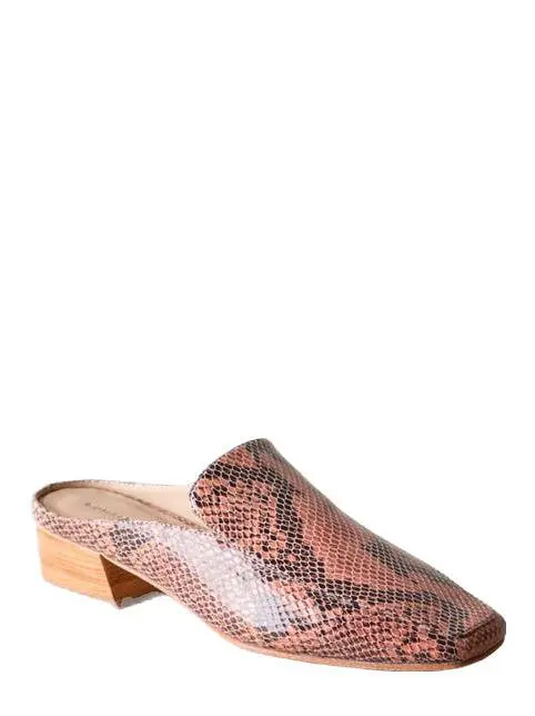 HUMA BLANCO Felix Slip-on Loafer Mule - Rose Snake