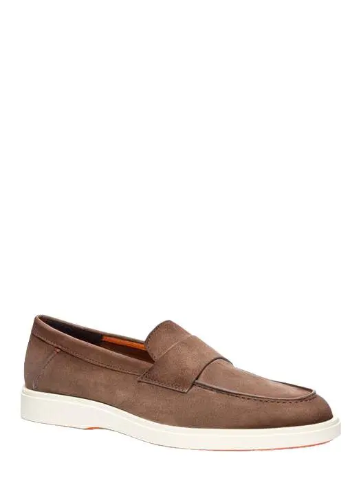 Santoni Revolve Moc-toe Loafer - Brown