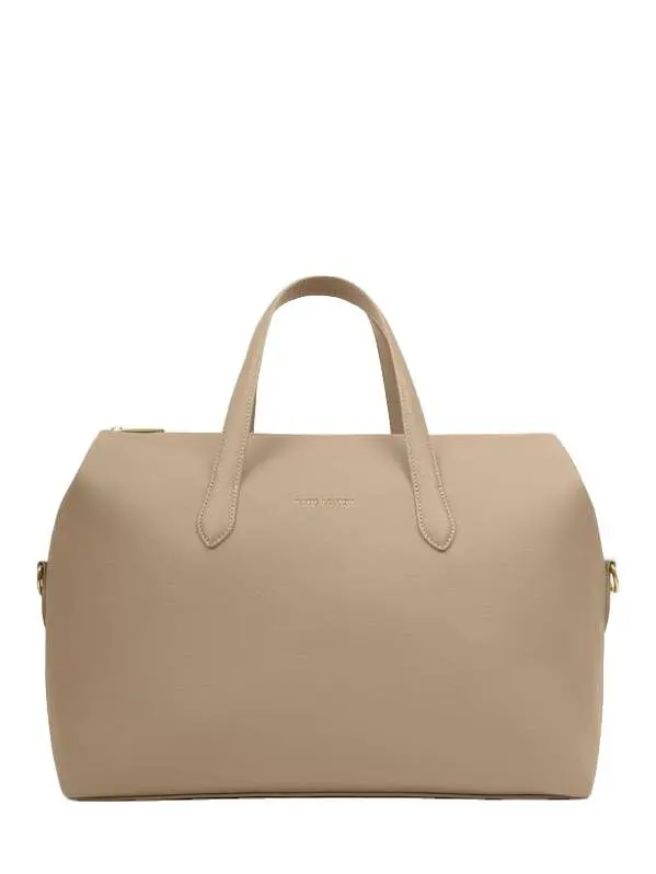 KATIE LOXTON Milan Suedette Cabin Bag - Light Taupe