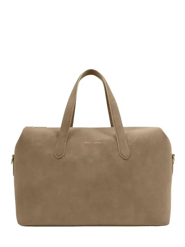 KATIE LOXTON Milan Suedette Cabin Bag - Taupe