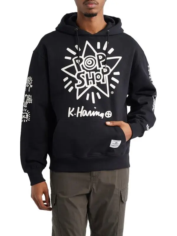 Alpha Industries X Keith Haring Cotton Hoodie - Black