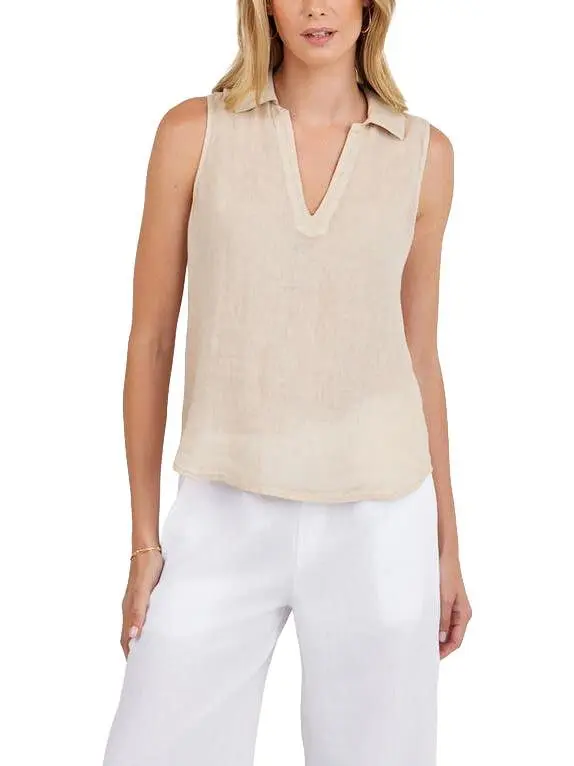 Bella Dahl Sleeveless Linen Top - Linen Sand