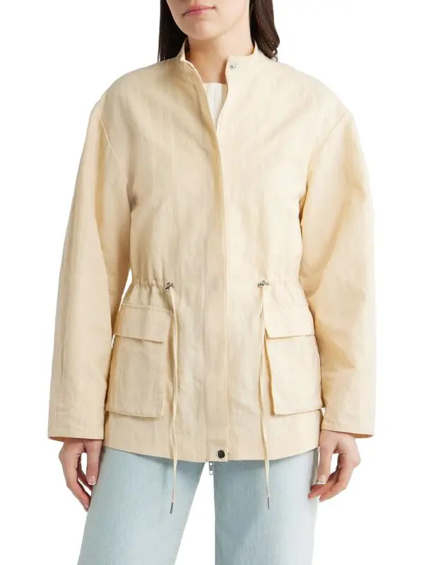 REFORMATION Callista Drawstring Jacket - Cream