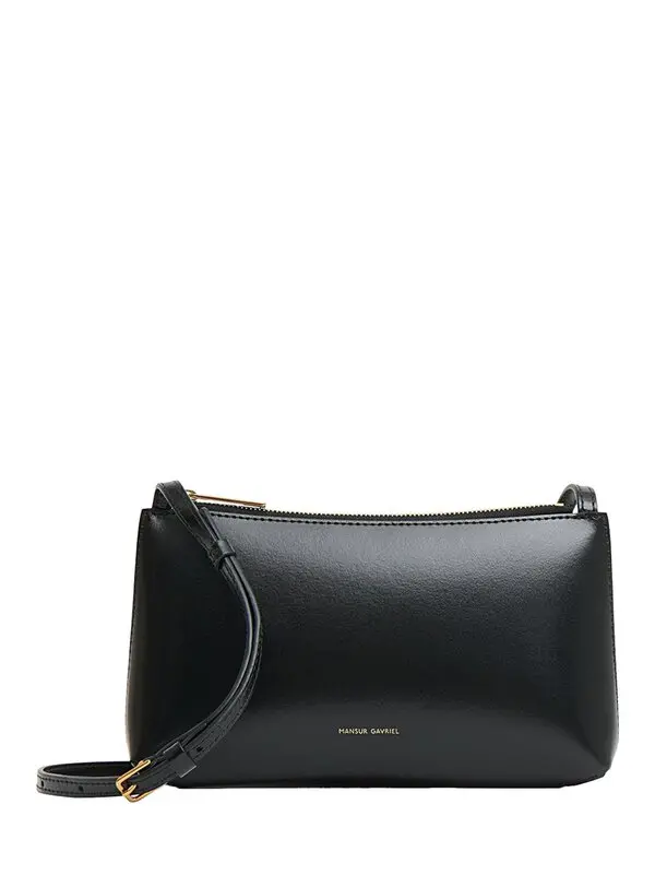MANSUR GAVRIEL Mini Gaia Leather Crossbody Bag - Black/flamma