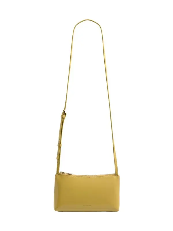 MANSUR GAVRIEL Mini Gaia Leather Crossbody Bag - Paglia