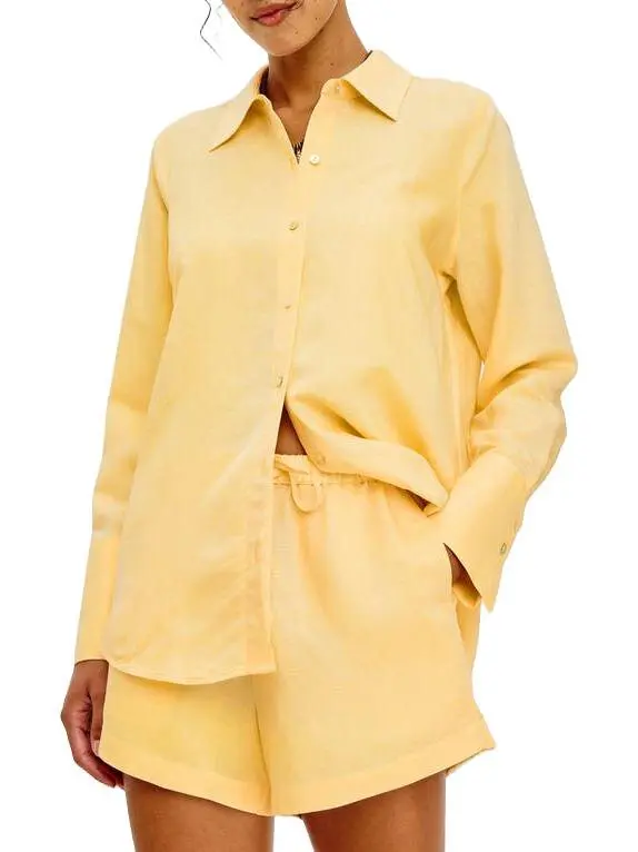 Rails Knox Linen Blend Button-up Shirt - Sunshine