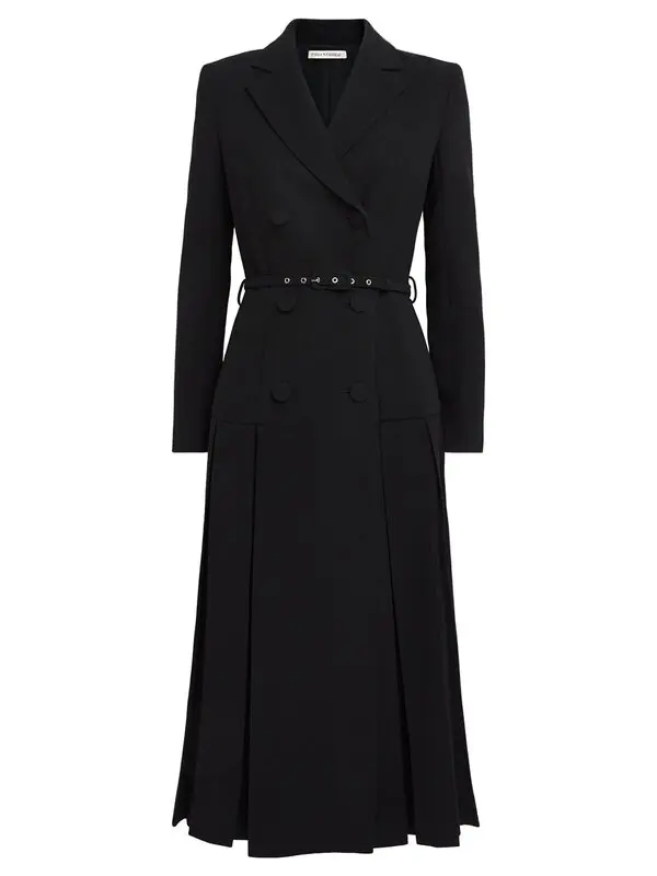 EMILIA WICKSTEAD Wool Chaney Midi Dress - Black