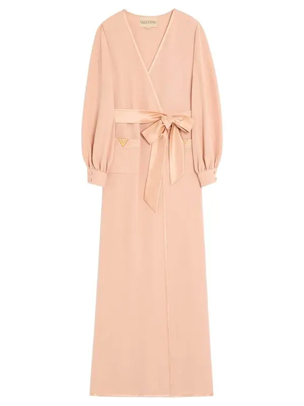 Valentino Garavani Silk Crepe Maxi Dress - Orange