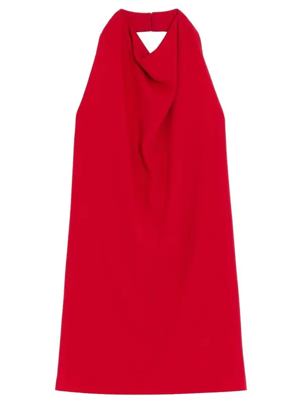 Valentino Garavani Silk Halterneck Mini Dress - Red