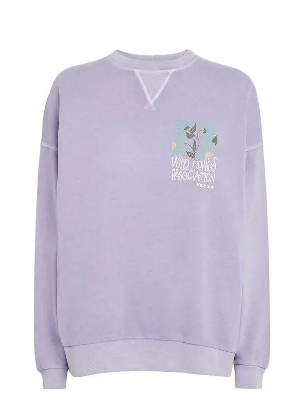 Barbour Cotton Selena Sweatshirt - Purple