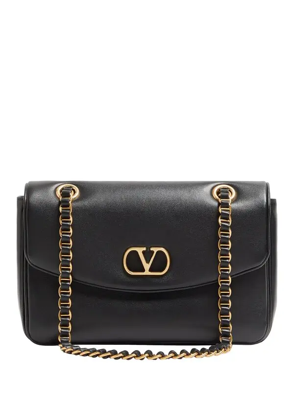 Valentino Garavani Lambskin Djuna Shoulder Bag - Black