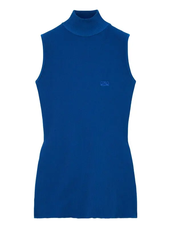 Loewe Sleeveless Rollneck Top - Blue