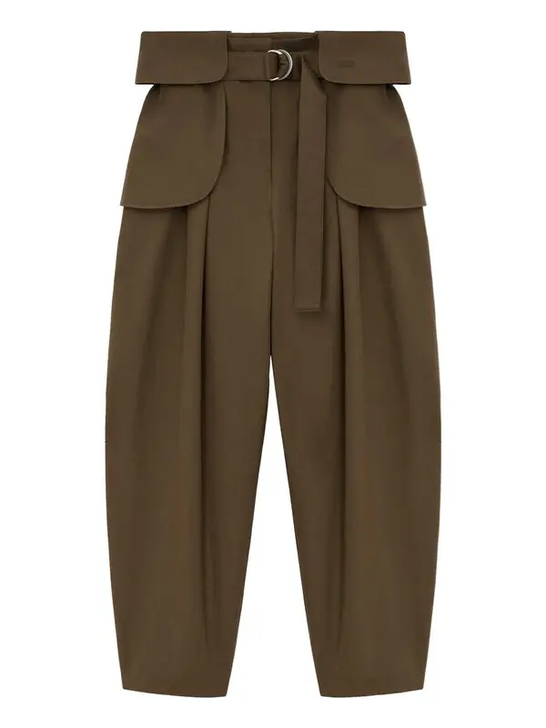 Loewe Cotton-silk Cargo Trousers - Green