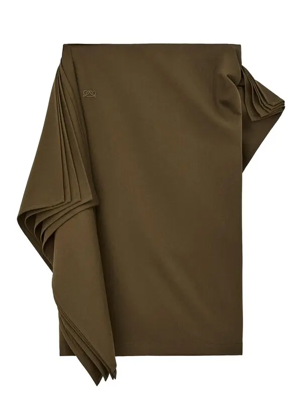 Loewe Asymmetric Midi Pencil Skirt - Green