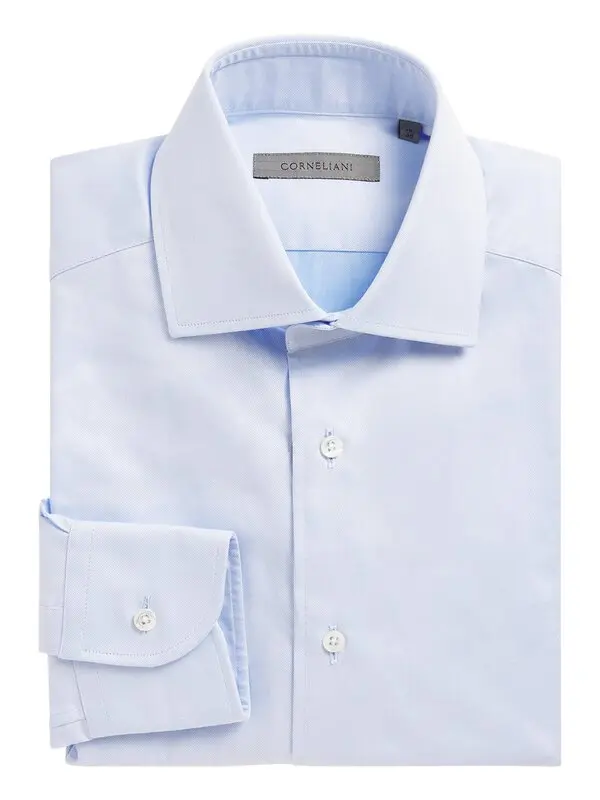 Corneliani Cotton Twill Shirt - Blue
