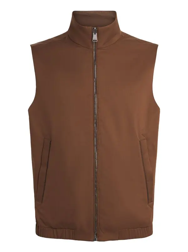 Canali Reversible Gilet - Brown