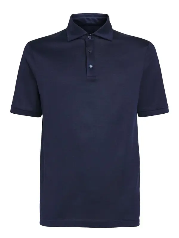 Eton Cotton Filo Di Scozia Polo Shirt - Blue